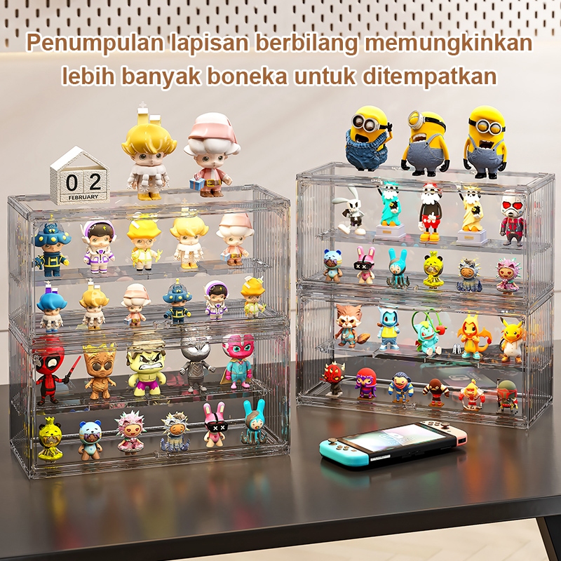 Jual Popmart Acrylic Blind Box Display Box Kotak Penyimpanan Mainan ...
