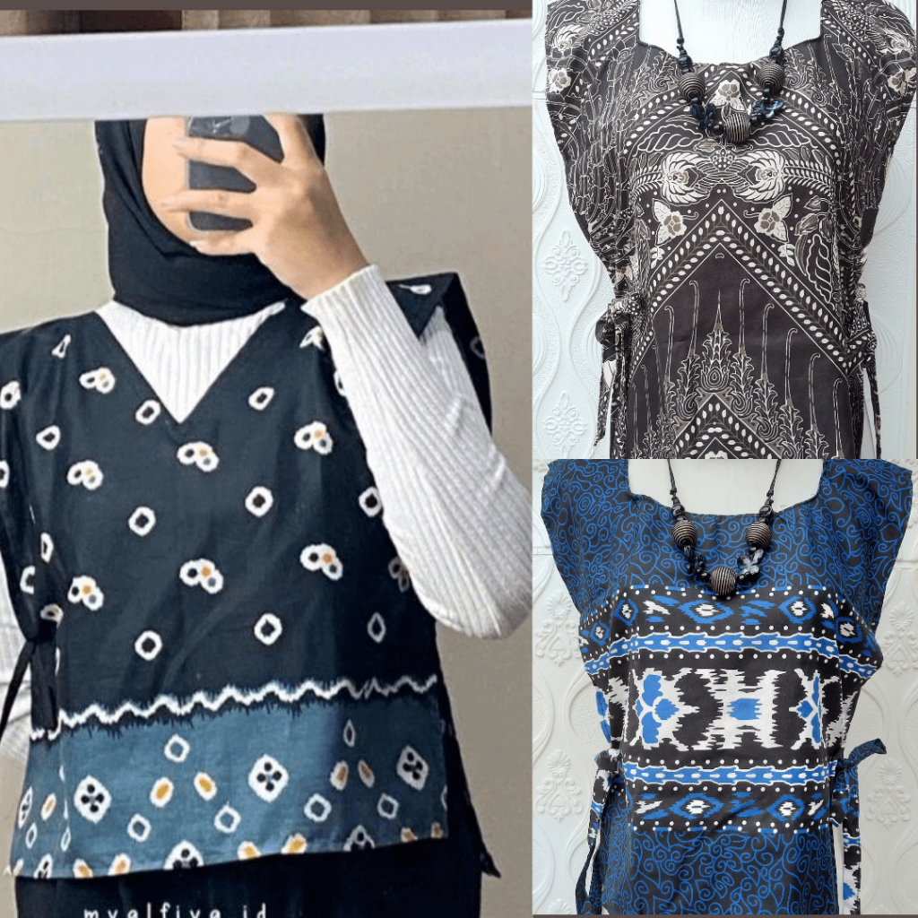 Jual PROMO Vest Batik Termurah All Size Vest Rompi Batik Viral Vest ...