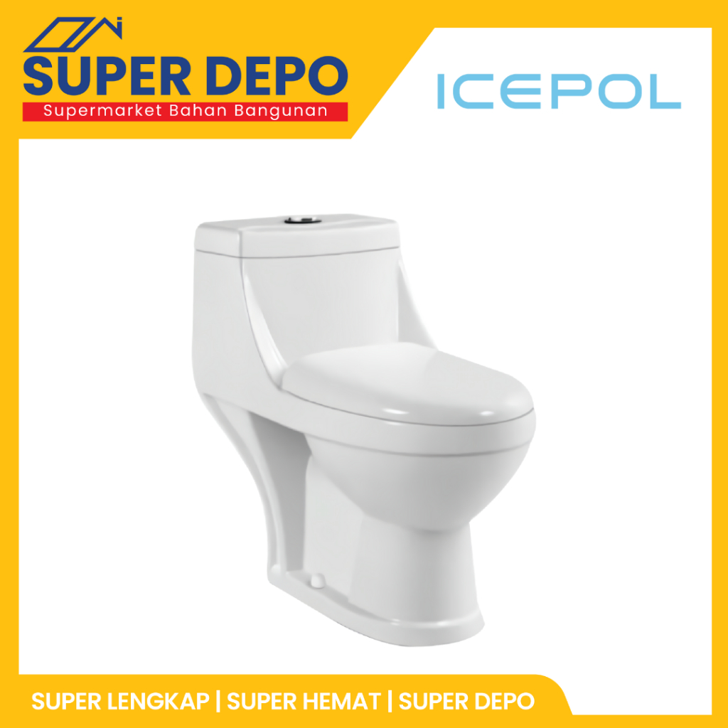 Jual CLOSET/KLOSET DUDUK ICEPOL - MONO IC 2029 DUAL FLUSH AS 25 CM | Shopee Indonesia