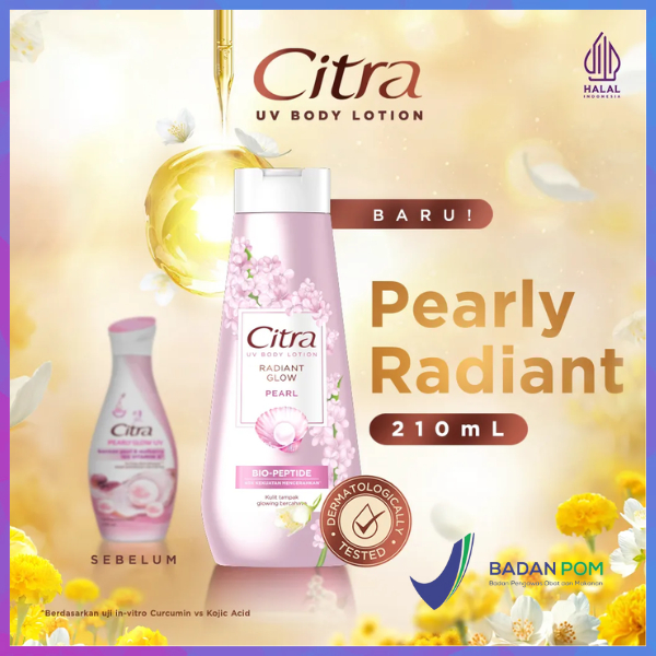 Jual Citra UV Body Lotion Radiant Glow Pearl Bio Peptide kulit Tampak ...