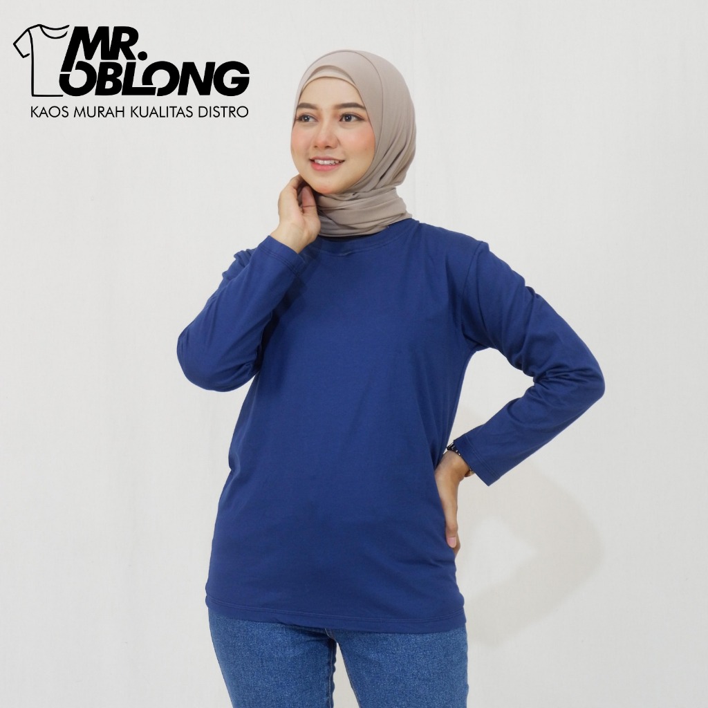 Jual Kaos Polos Cotton Combed – Lengan Panjang, Warna Solid,Ukuran S ...