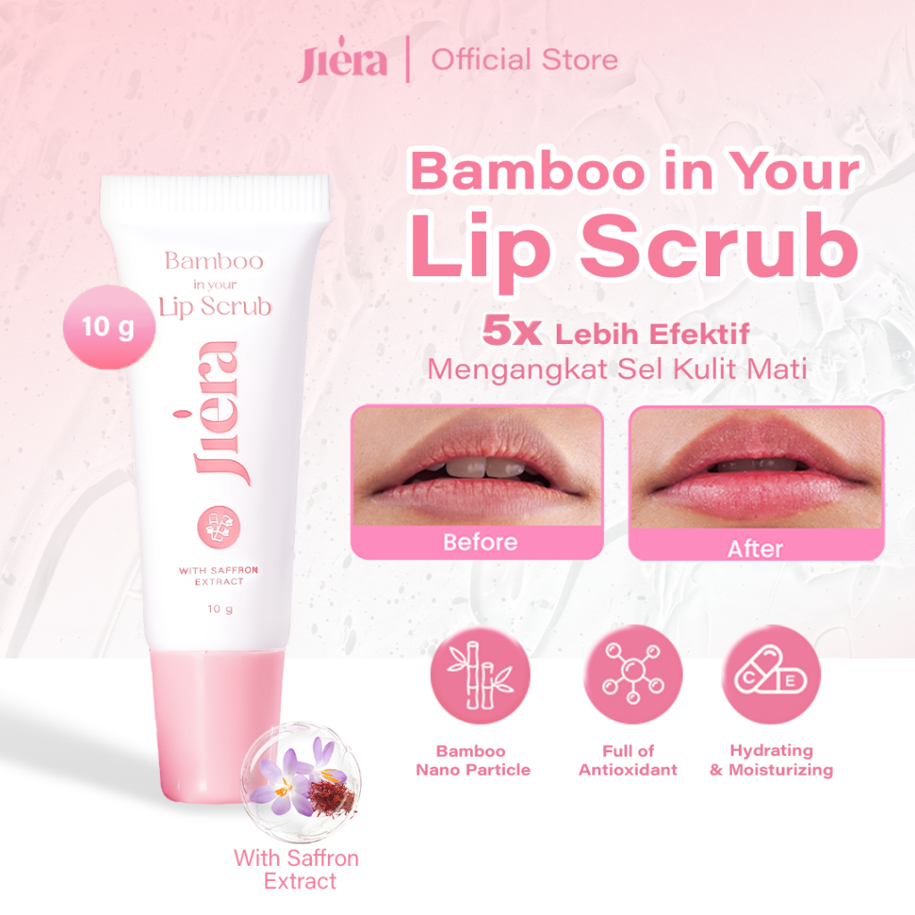 Jual JIERA Bamboo in Your Lip Scrub 10 gr dengan Nano Particle dari ...