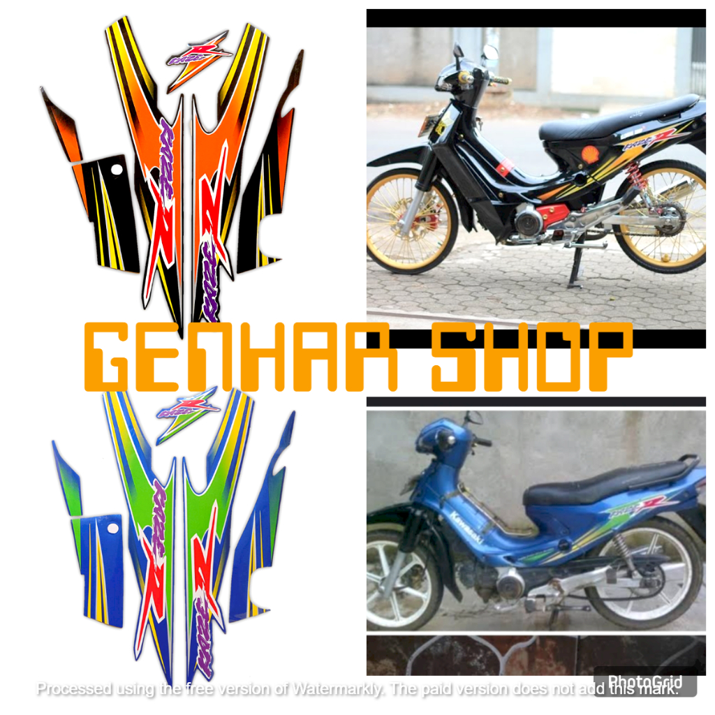 Jual stiker striping motor lis les body motor kaze r 2003 2004 standar ...