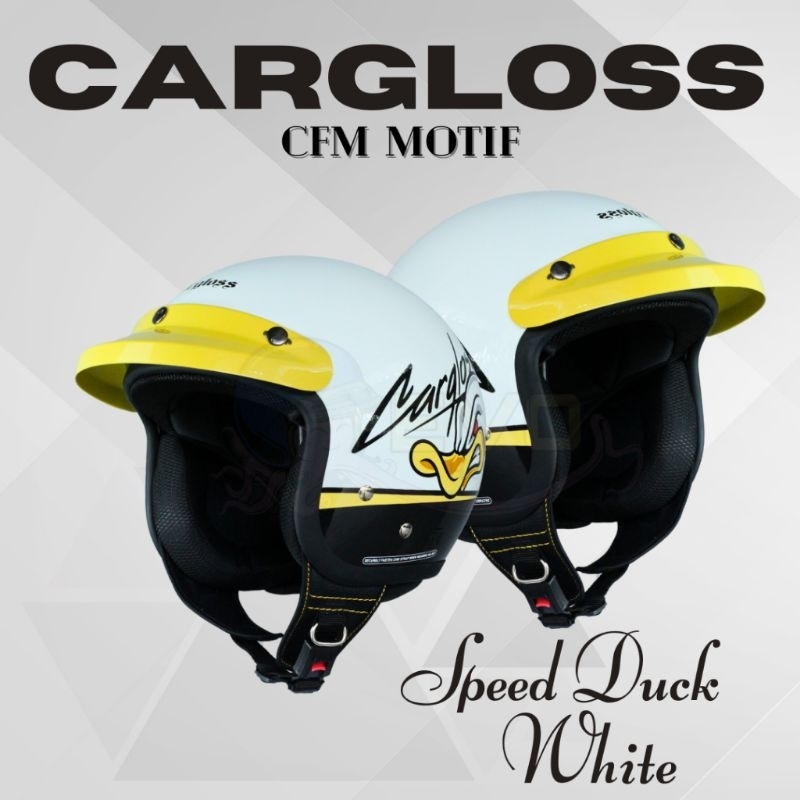 Jual COD Helm Cargloss Cfm Motif Speed Duck Original 100% | Shopee ...