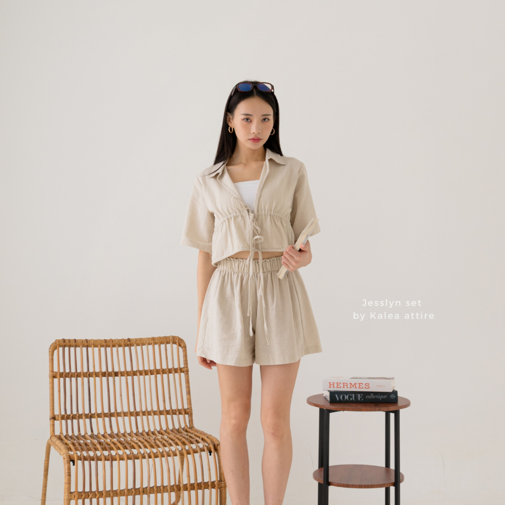 Jual Jesslyn set linen by Kalea Attire | setelan wanita | setelan ...