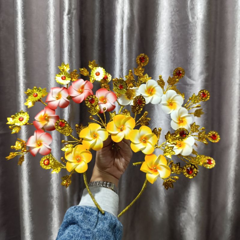 Jual Bando Kamboja Bunga Baru / Hiasan Kepala Tari / Mahkota Bando ...
