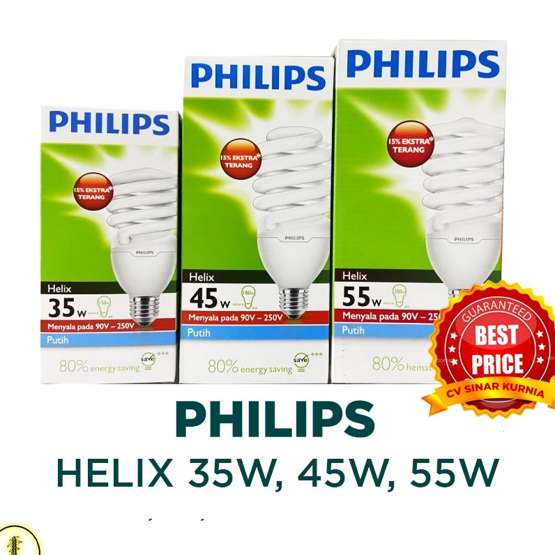 Jual HARGA GROSIR Lampu Spiral Philips Helix 35W 45W 55W helix | Shopee Indonesia