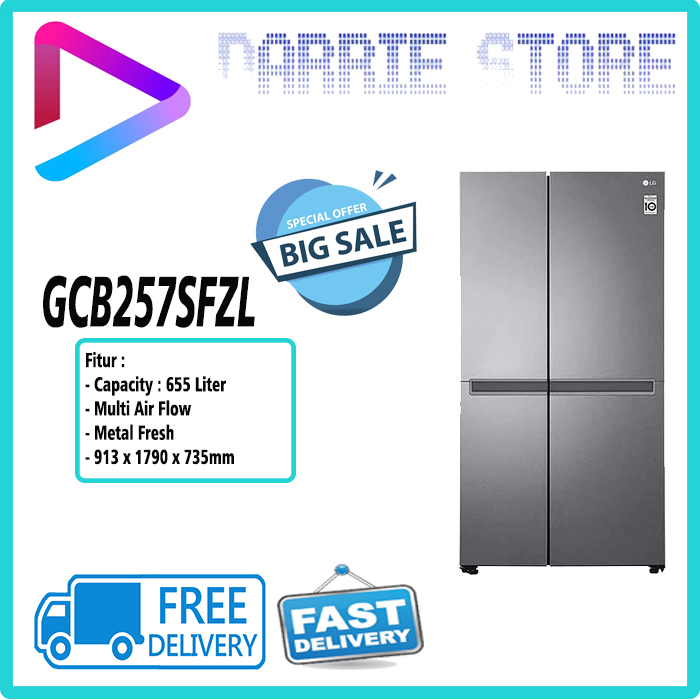 Jual LG GC-B257SFZL KULKAS LG SIDE BY SIDE INVERTER GCB257 257SFZL GCB257SFZL | Shopee Indonesia