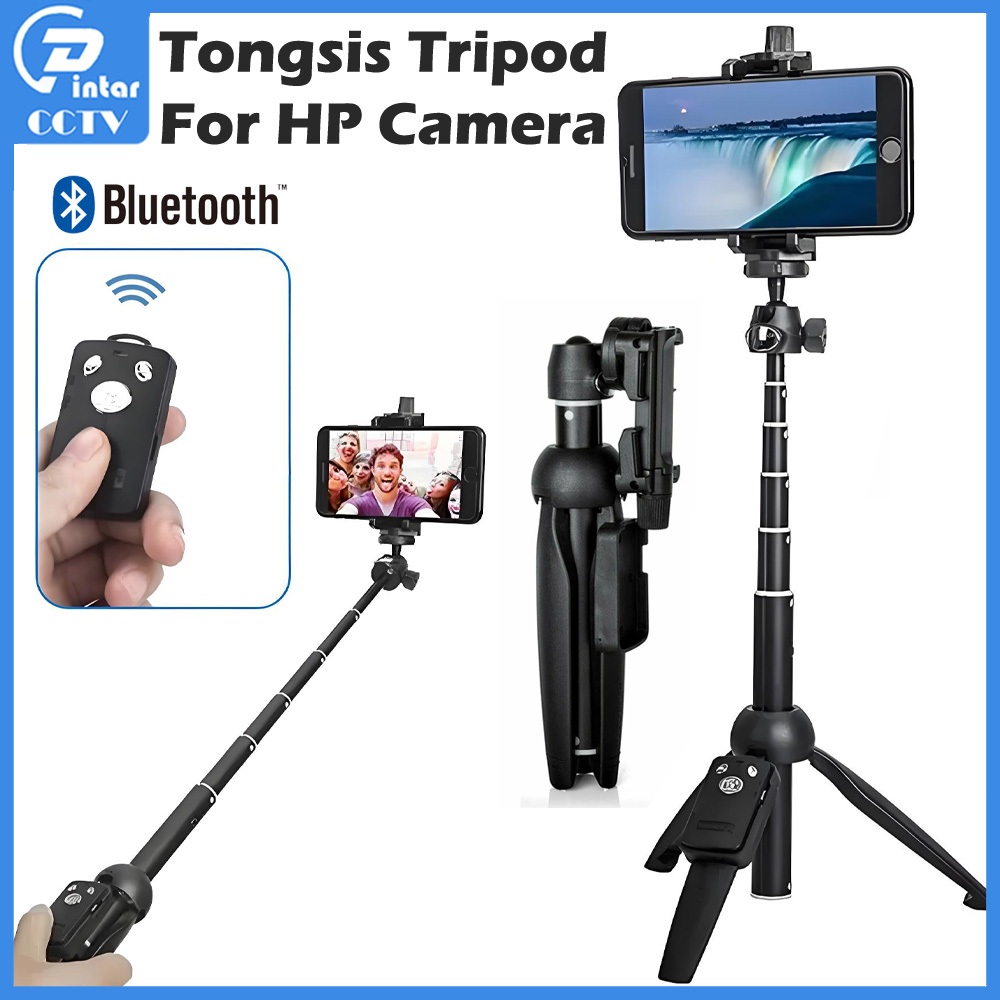 Jual 2 in 1 Tripod Selfie Stick Tongsis with Bluetooth Remote phone ...