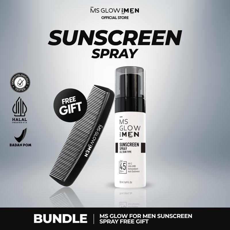 Jual Ms Glow Men Sunscreen Spray MS Glow for Men Original | Shopee ...