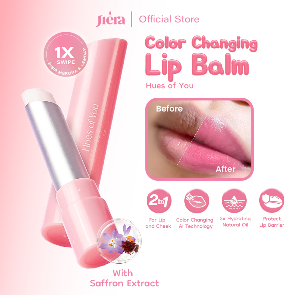 Jual JIERA Hues of You Color Changing Lip Balm Magic Lip and Cheek ...