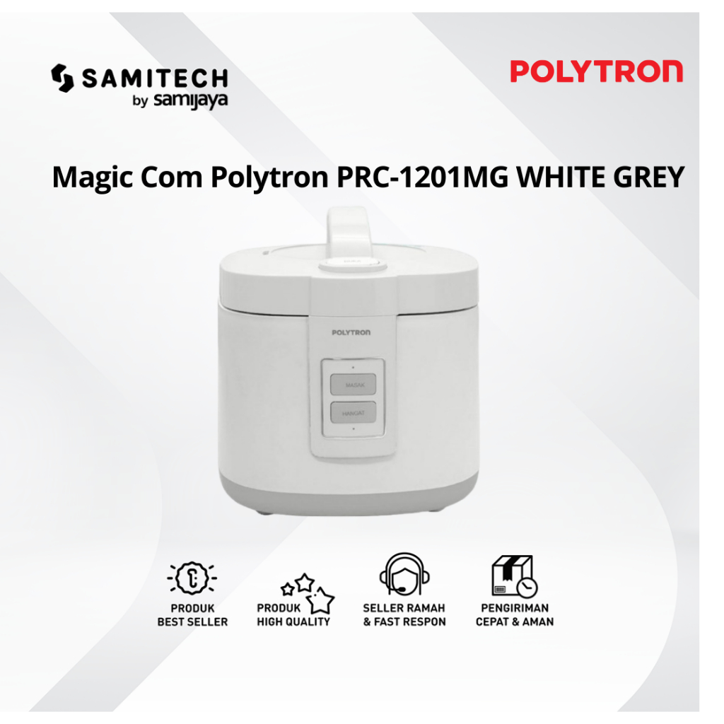 Jual Magic Com Polytron PRC-1201MG WHITE GREY Kapasitas 2 liter ...