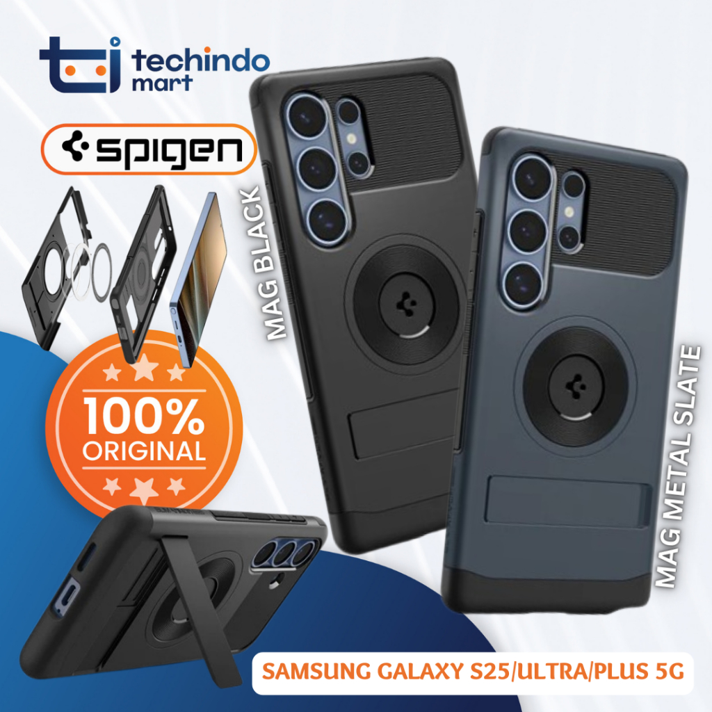 Jual Case Samsung Galaxy S25 Ultra Plus Spigen Slim Armor MagFit Magnetic Stand Anti Crack Shock ...