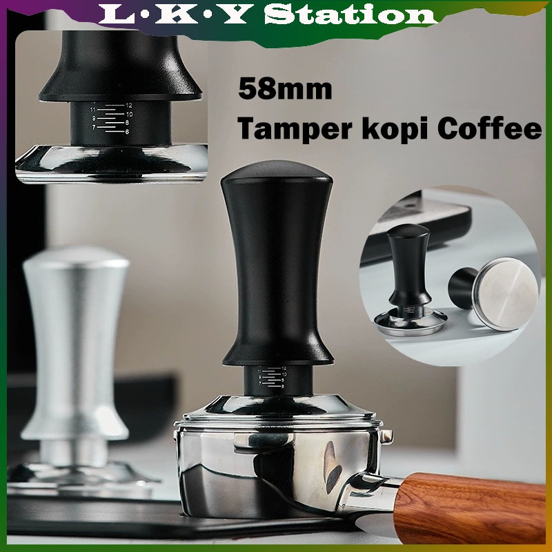 Jual Tamper Kopi 58mm Consistent Adjustable Click Tamper Calibrated ...