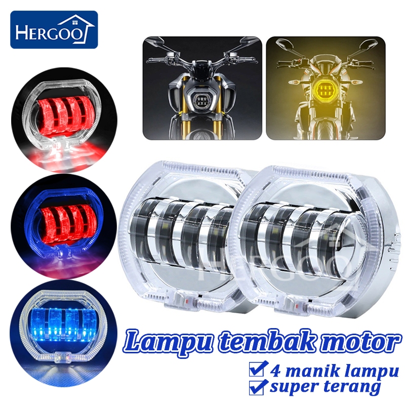Jual Lampu Led Motor 4 manik lampu biled Lampu tembak motor LED ...