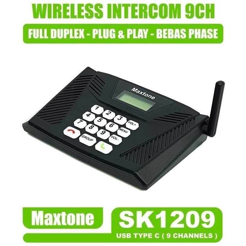 Jual Intercom wireless interkom 2 arah bicara tanpa kabel Tanpa Pencet ...