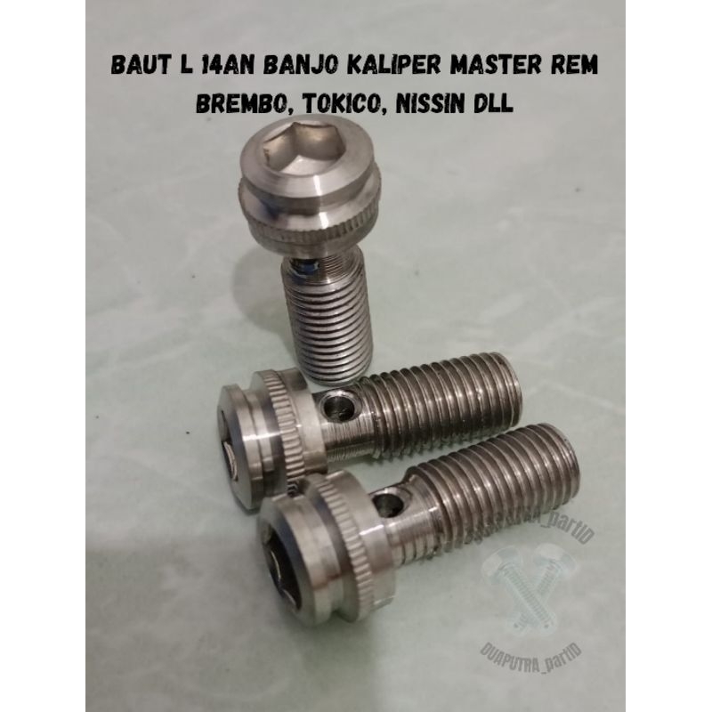 Jual baut nepel baut banjo selang rem probolt stainless baut selang rem ke master / kaliper baut ...