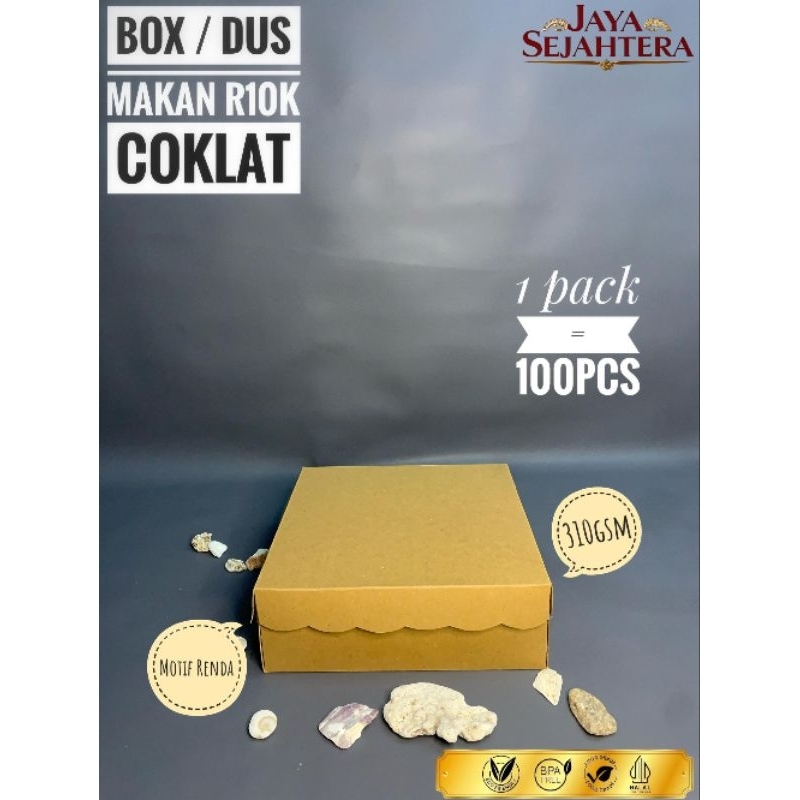 Jual Dus Nasi / Dus Kotak Kue Tebal R10K /Box Catering 20X20X7 KRAFT ...