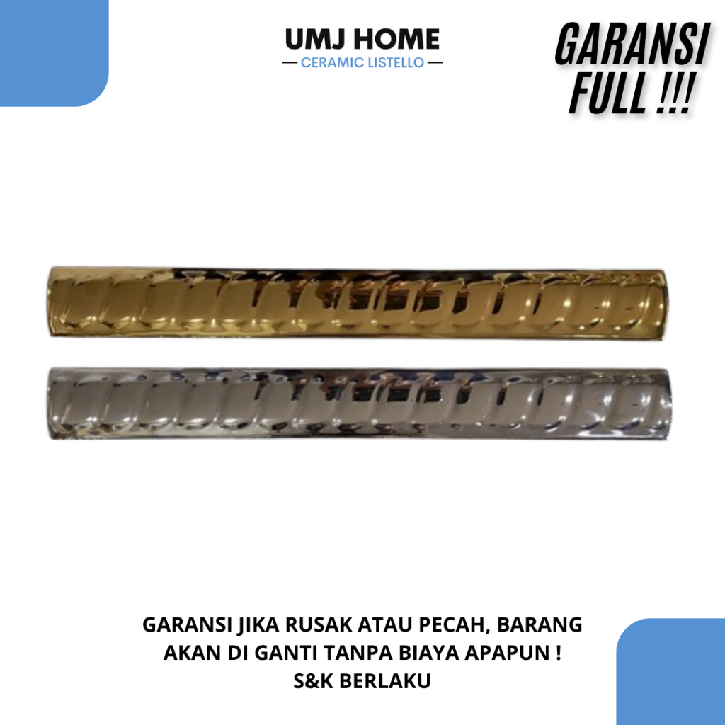 Jual [GARANSI FULL] Lis Keramik Kuku Macan Keramik Gold & Silver, Emas & Silver 20 cm Import ...