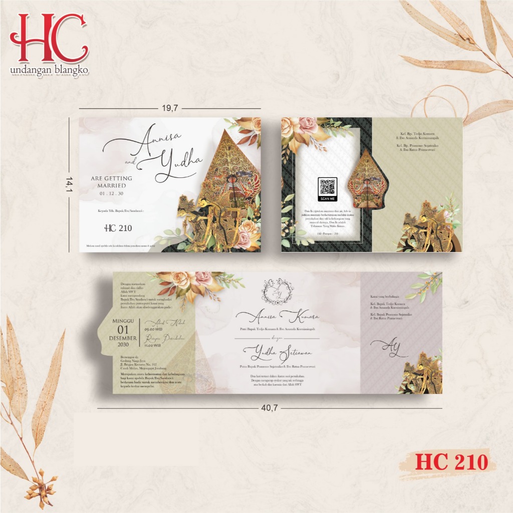 Jual Blangko Undangan HC 210 (Free File Setting Corel) | Shopee Indonesia