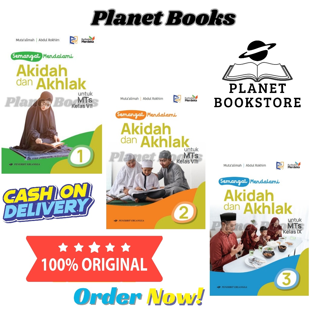 Jual BUKU AKIDAH & AKHLAK SEMANGAT MENDALAMI KELAS 1,2,3 7,8,9 MTS/SMP PENERBIT ERLANGGA ...