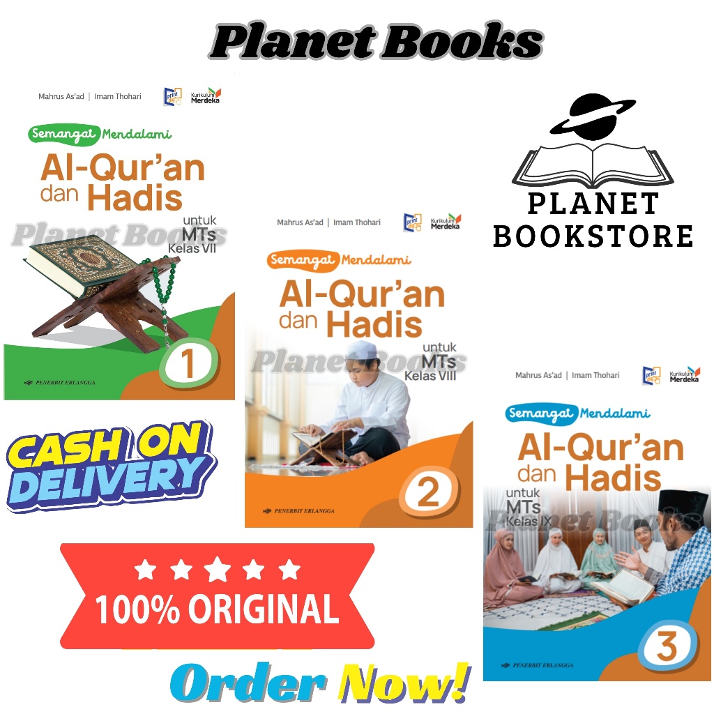 Jual BUKU AL-QURAN DAN HADIS SEMANGAT MENDALAMI KELAS 1,2,3 7,8,9 MTS/SMP PENERBIT ERLANGGA ...
