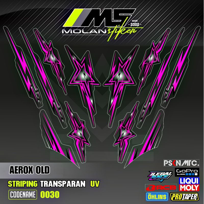 Jual Decal Sticker Striping Variasi Transparan Uv Aerox Star Aerox Old ...