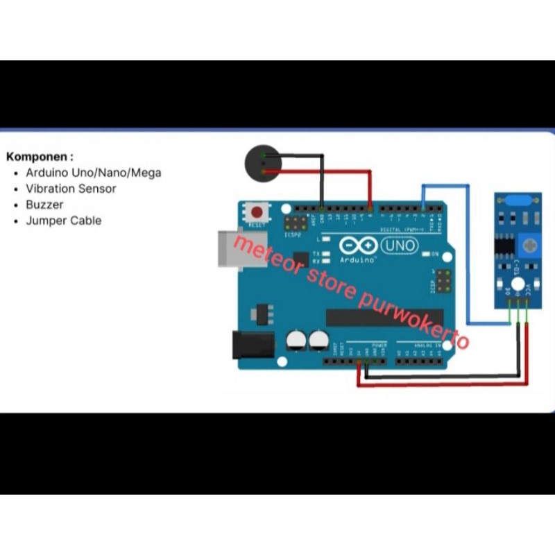 Jual prototype sistem pendeteksi gempa berbasis Arduino uno dengan sensor getar | Shopee Indonesia