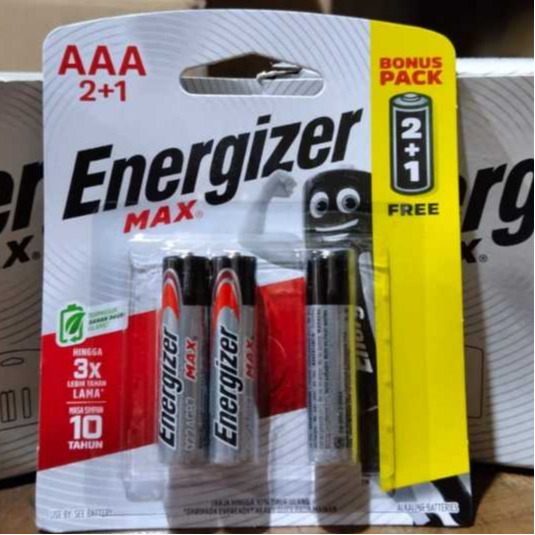 Jual Baterai ENERGIZER Alkaline AAA E92 BP2+1 MAX | Shopee Indonesia