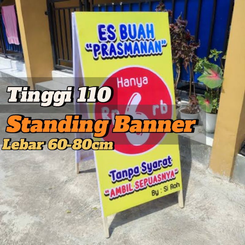 Jual Standing banner kayu 110 cm / Rangka banner kayu/ Standing Banner ...