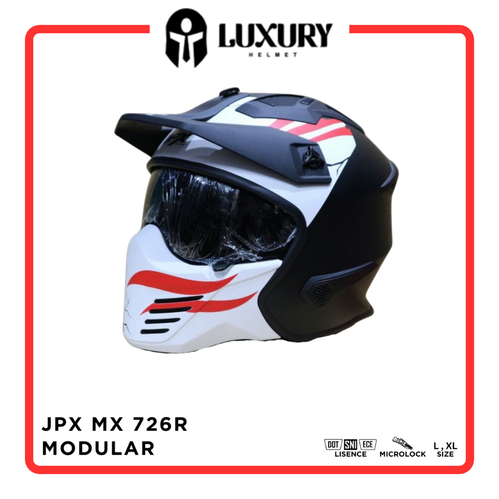 Jual Helm Modular JPX MX 726R MX03 Motif WOLF | Shopee Indonesia