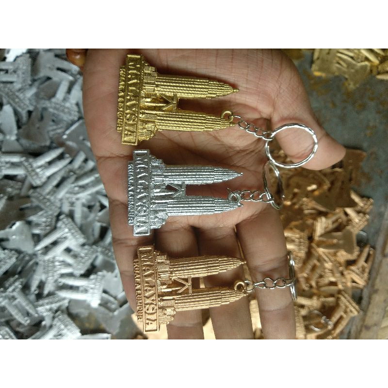 Jual Gantungan Kunci Kuala Lumpur, Twin tower Resin Mewah Ring rantai ...