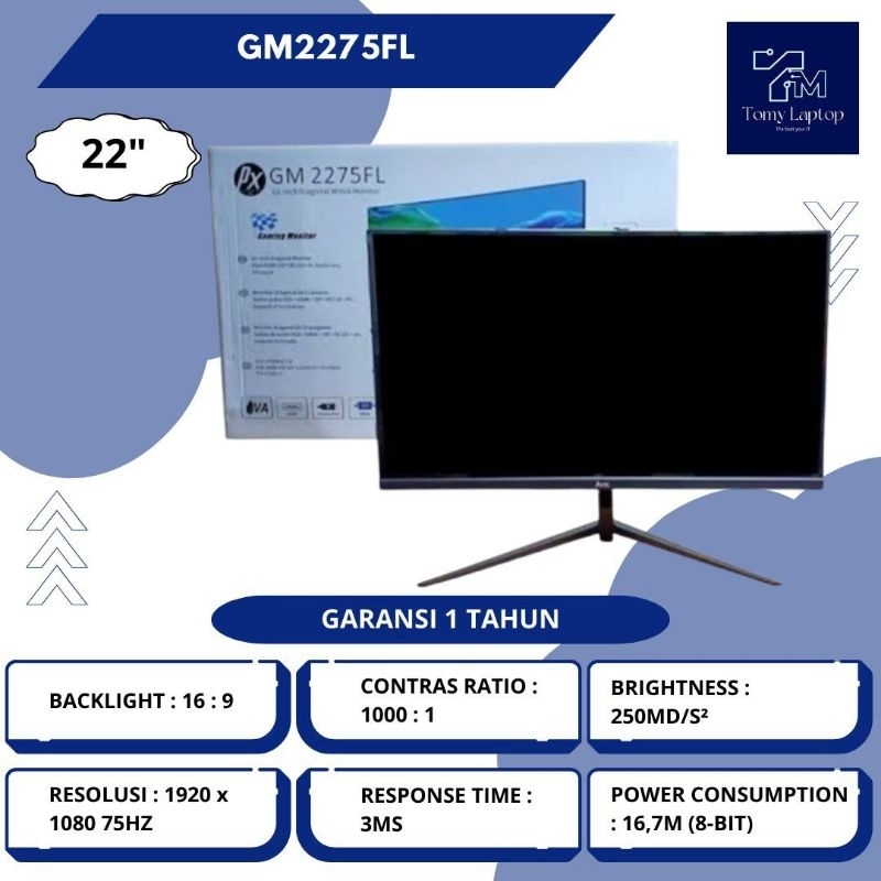 Jual MONITOR PIXEL GM2275FL LAYAR 22INCH FHD 1920 × 1080 75HZ / MONITOR ...