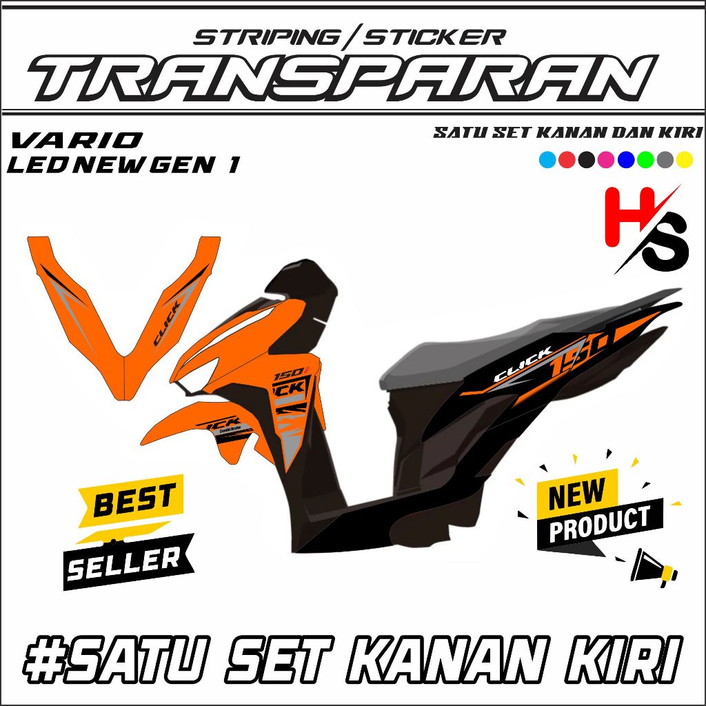 Jual STICKER STRIPING TRANSPARAN MOTRO HONDA VARIO LED NEW GEN 1 MOTIF ...