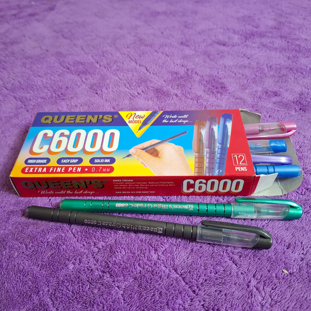 Jual (1PACK=12PCS)Pulpen Bolpen Faster Queen C6000 | Shopee Indonesia