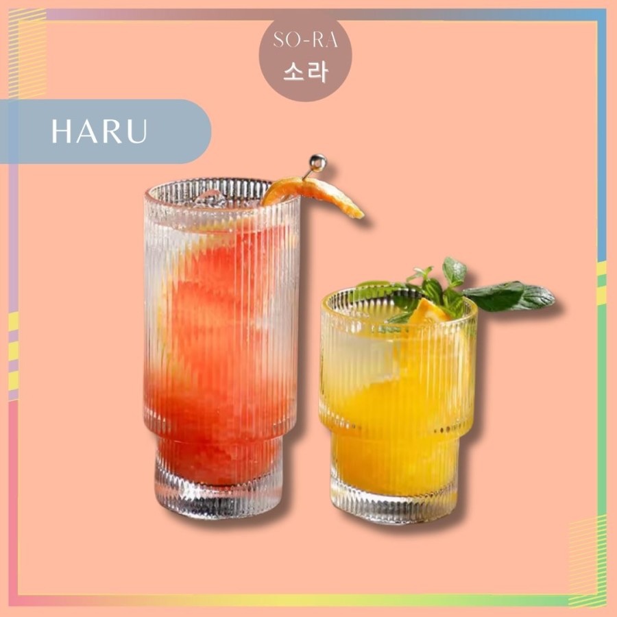 Jual SORA - HARU - Gelas Kaca Aesthetic Estetik Gelas Ocha Gelas Korea ...