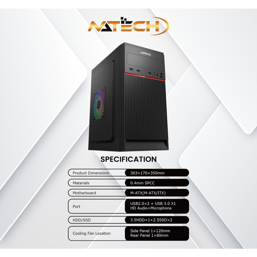 Jual Casing Komputer Office Natech USB 3.0 +PSU 500 Watt | Shopee Indonesia