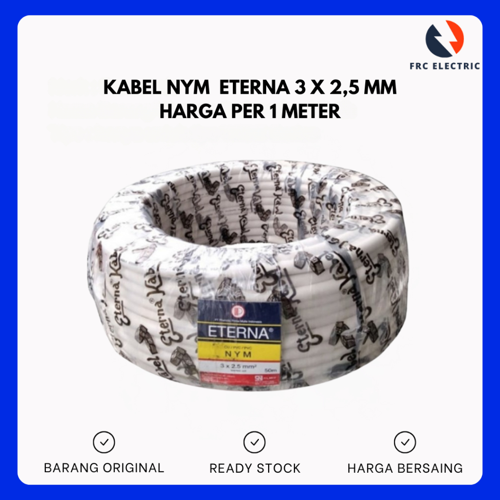 Jual Kabel Eterna NYM 3x2.5 Harga Per 1 Meter - Kabel Listrik | Shopee Indonesia