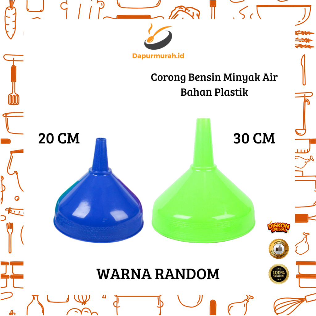 Jual Corong Plastik Ukuran 20cm 30cm / Corong Minyak Bensin dan air ...