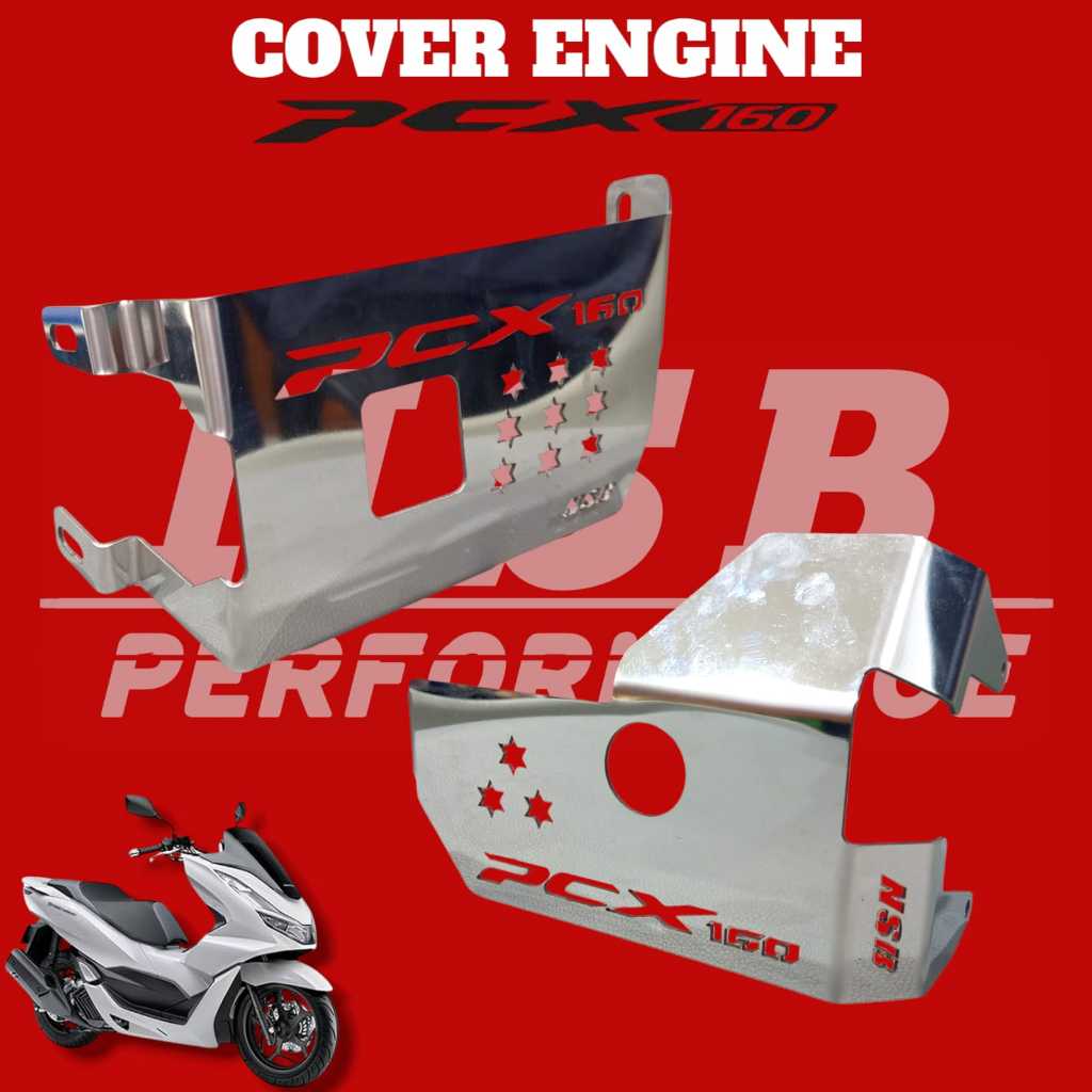 Jual COVER ENGINE PELINDUNG MESIN PCX 160 ENGINE GUARD PELINDUNG BAWAH MESIN PCX 160 CHROME ...