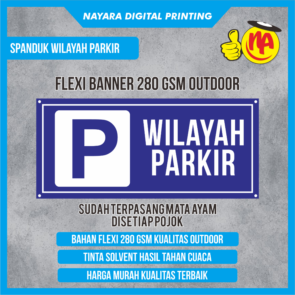 Jual spanduk wilayah parkir / banner spanduk wilayah parkir / banner ...