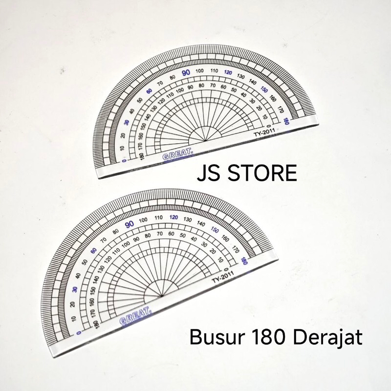 Jual Busur derajat 180 Derajat Bahan Akrilik Plastik / Protractor 180 ...