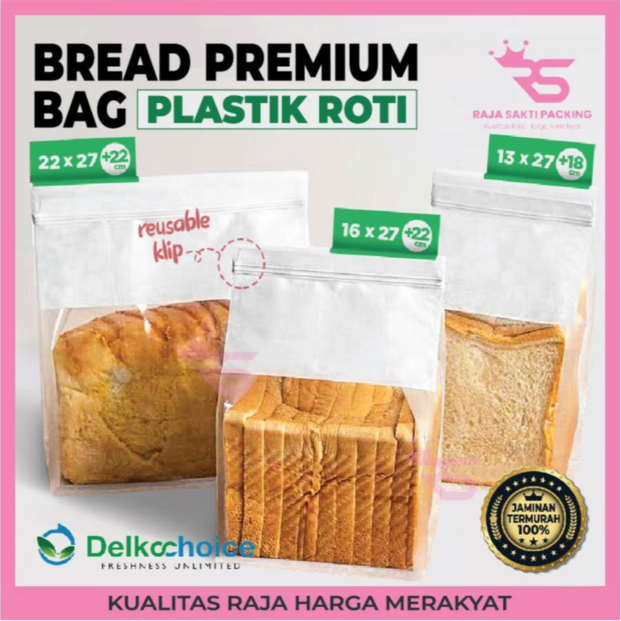 Jual Plastik Roti Ziplock Delkochoice Plastik Bungkus Roti Tawar ...