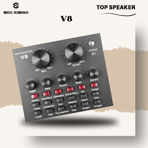 Jual SOUND CARD V8 MICROPHONE PROFESSIONAL LIVE AUDIO EXTERNAL ...