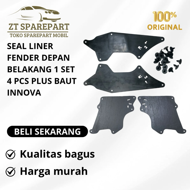 Jual SEAL LINER FENDER DEPAN BELAKANG 1 SET 4 PCS PLUS BAUT INNOVA ...