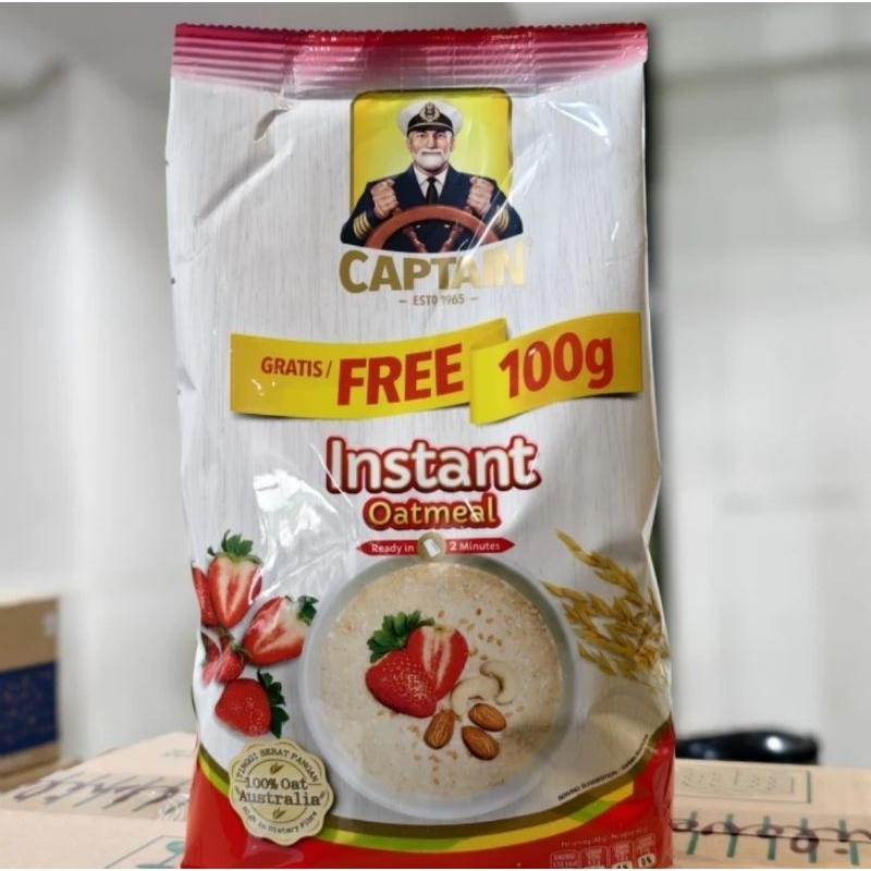 Jual Captain Oats Oatmeal Havermout Instant Cooking 800gr Bonus ...