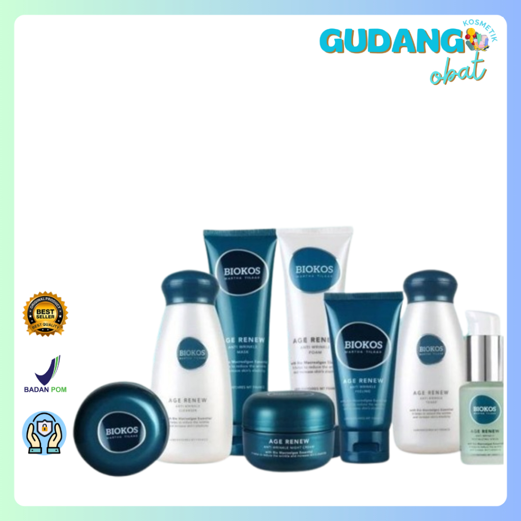 Jual Biokos Age Renew Anti Wrinkle Cleanser Moisturizer Night Cream ...