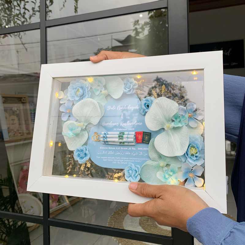 Jual Mahar Pernikahan Akrilik Wedding Bingkai Minimalis 25x35 Mahar ...