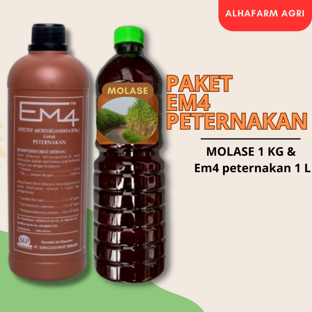 Jual Paket EM4 PETERNAKAN 1 Liter + MOLASE 1kg | Shopee Indonesia