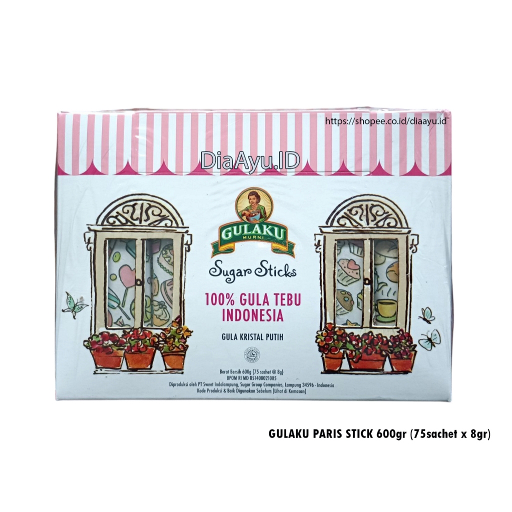 Jual Gulaku Paris Sugar Stick 600gr (75 sachet x 8 gr) | Shopee Indonesia